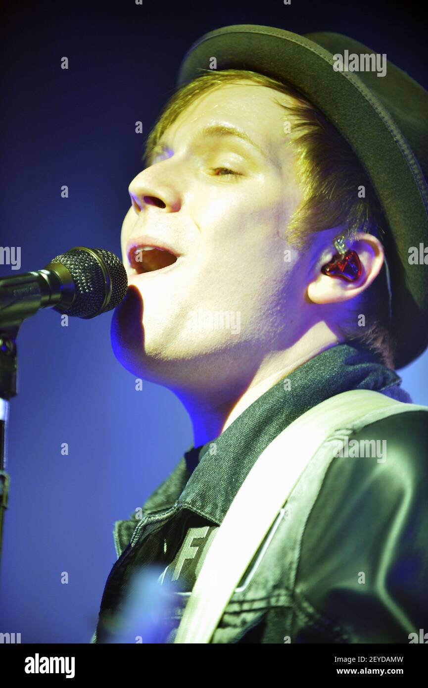 Patrick Stump of Rock Band Fall Out Boy performs at Fillmore Miami ...