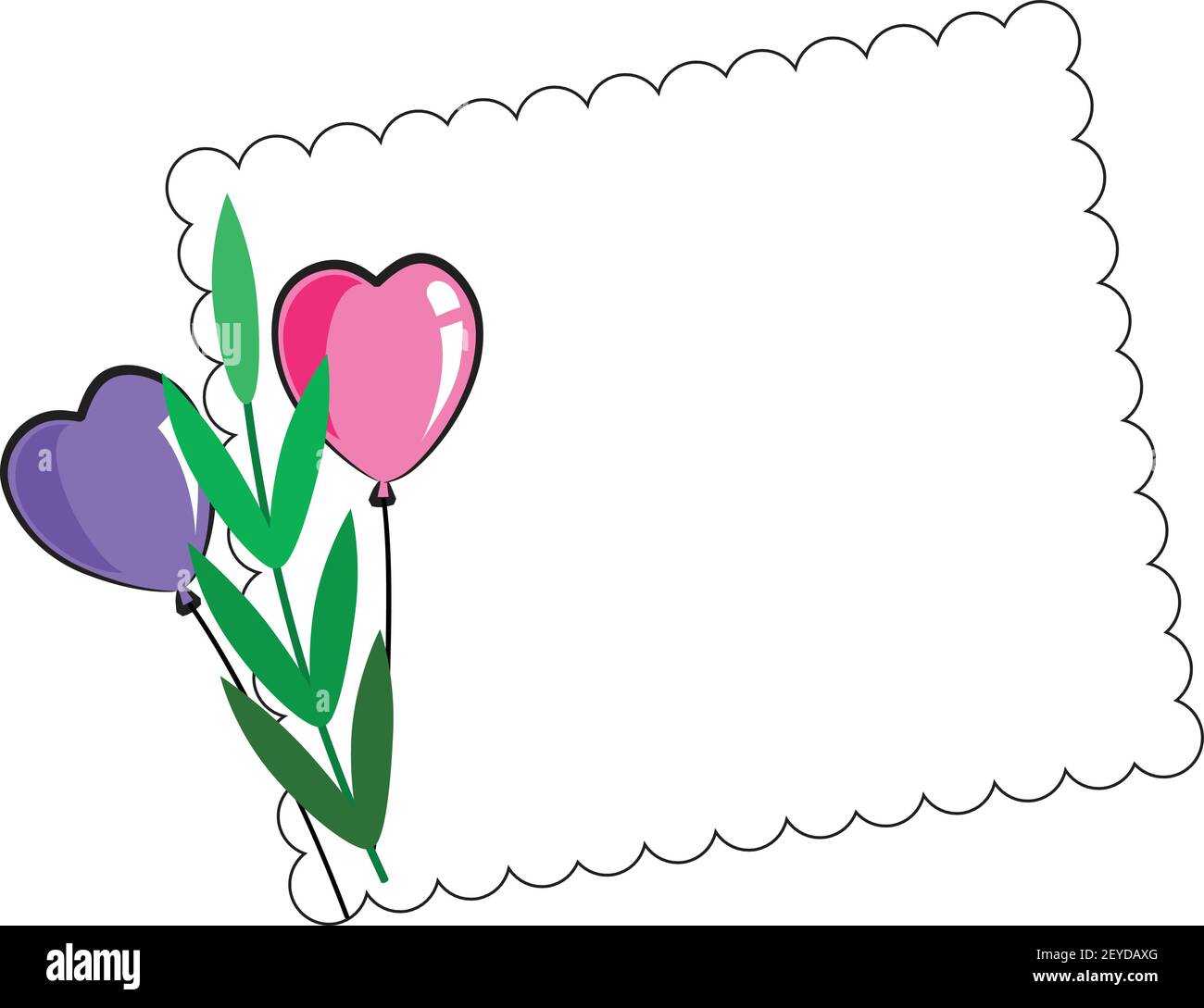 vector drawing art flower with card border frame background Stock ...