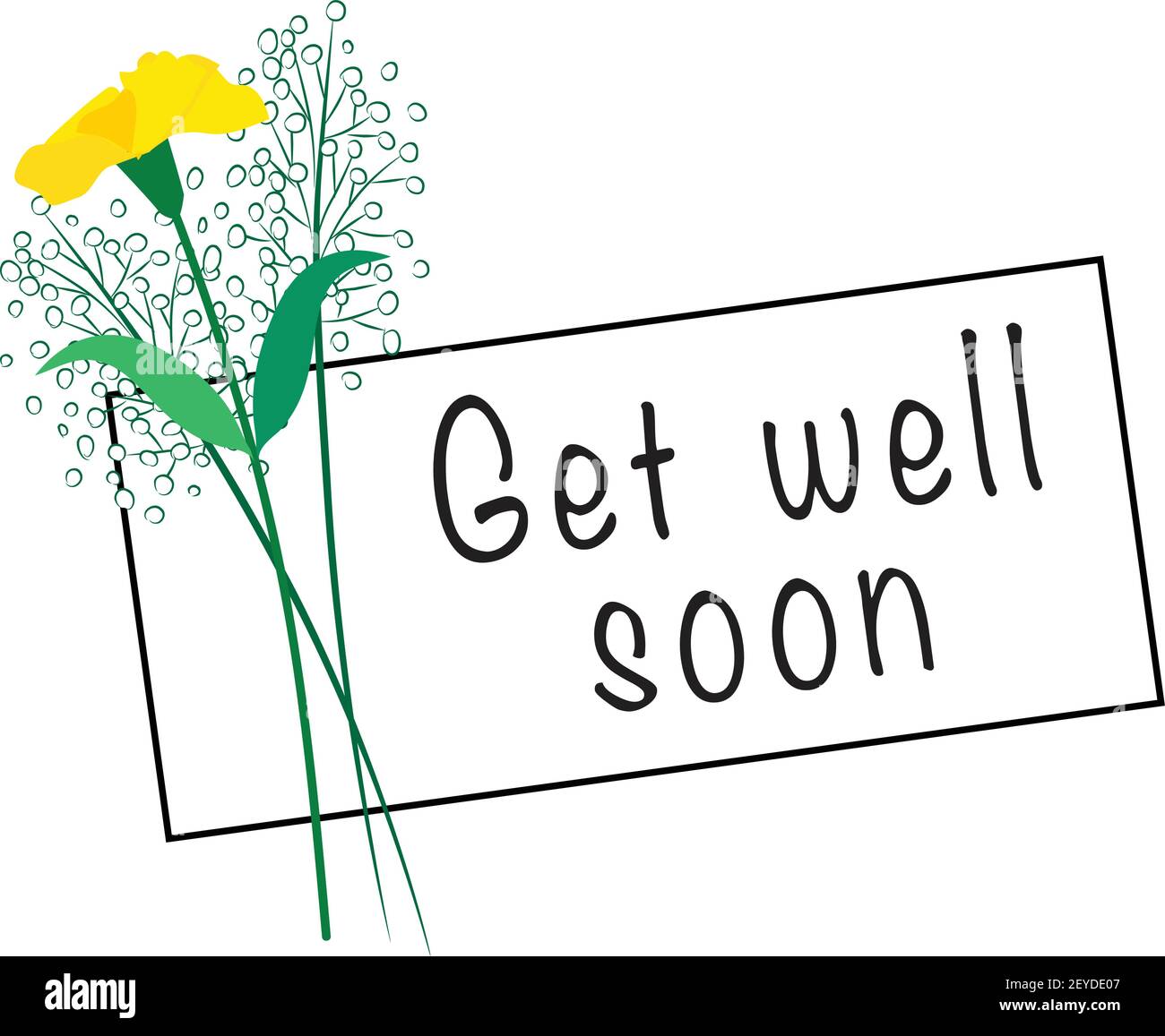 get well soon card Stock Vector Image & Art - Alamy
