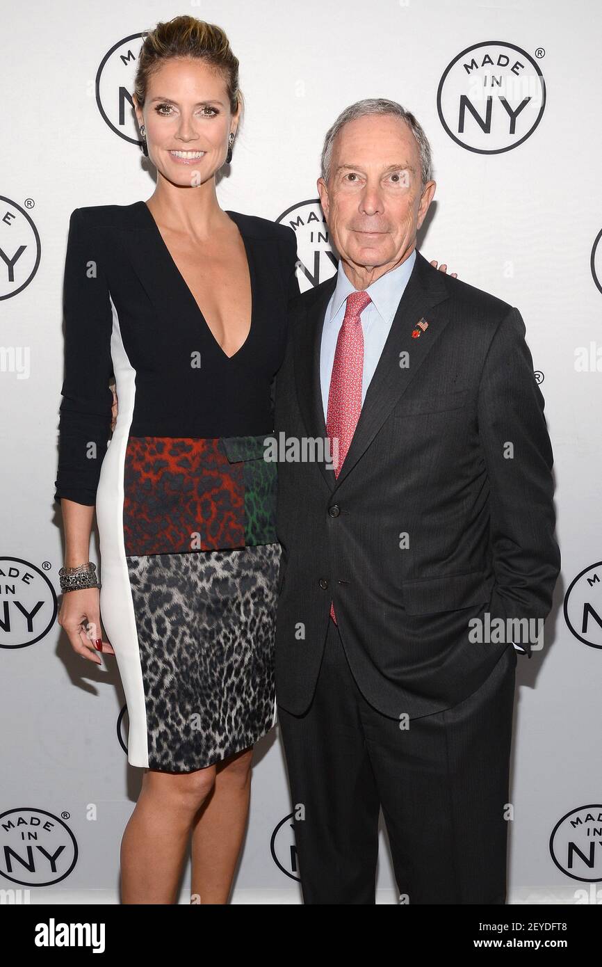 (L-R) Model Heidi Klum and New York City Mayor Michael Bloomberg attend ...