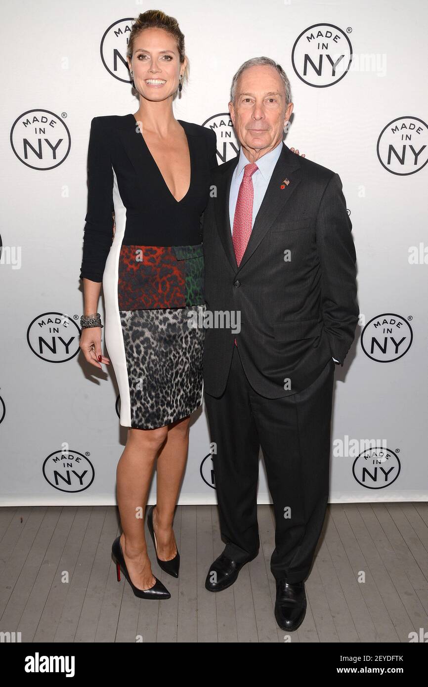 (L-R) Model Heidi Klum and New York City Mayor Michael Bloomberg attend ...
