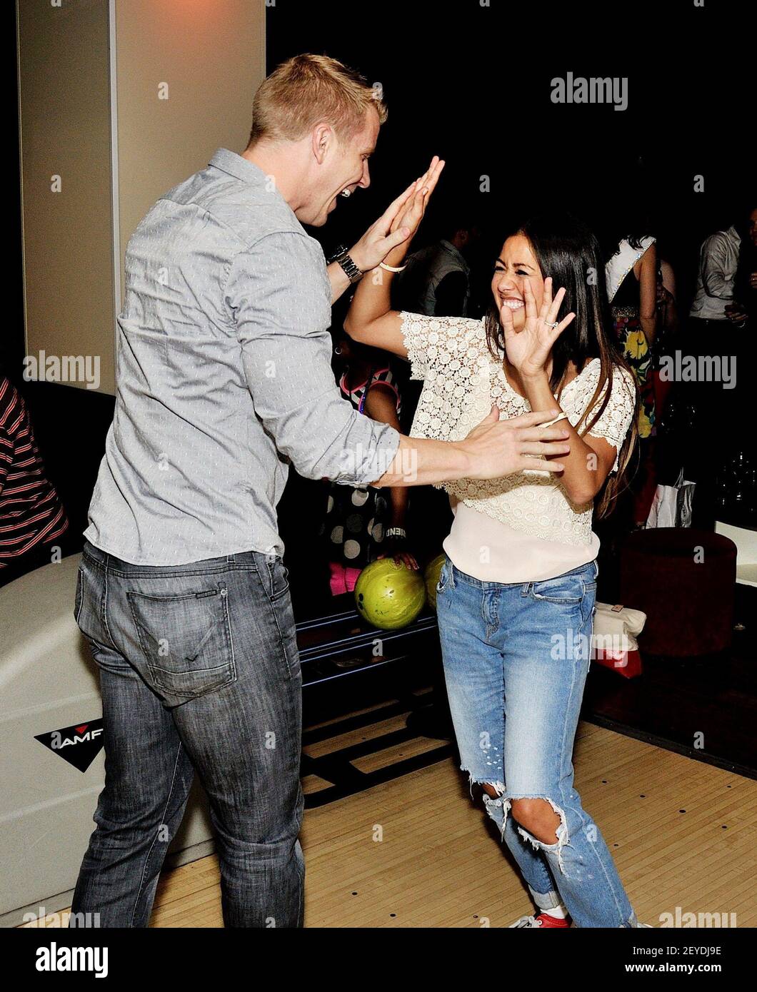 L-R: Sean Lowe, Catherine Giudici at the Children's Miracle Network ...