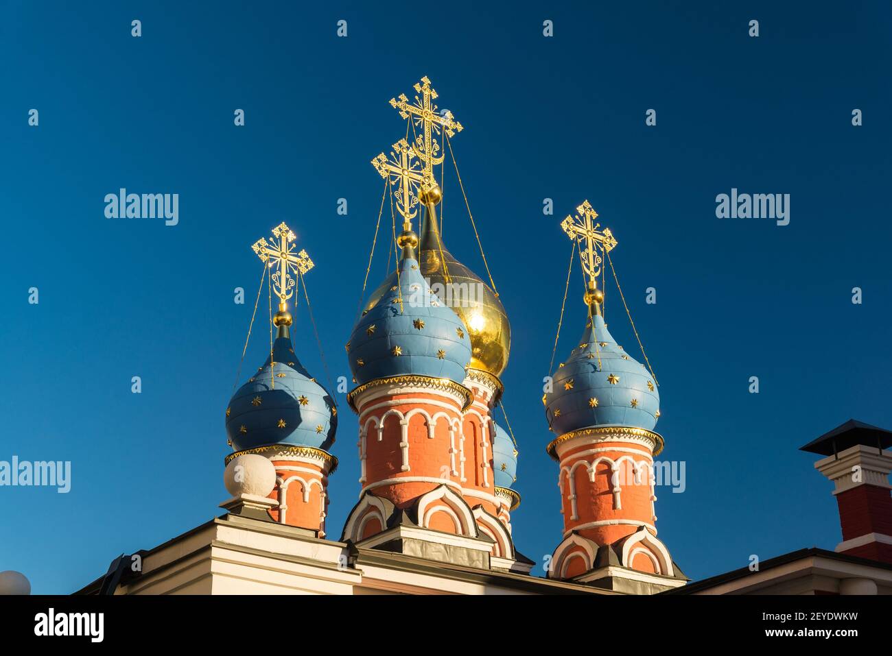 Moscow street Varvarka. Temple of St. George the Victorious on ...