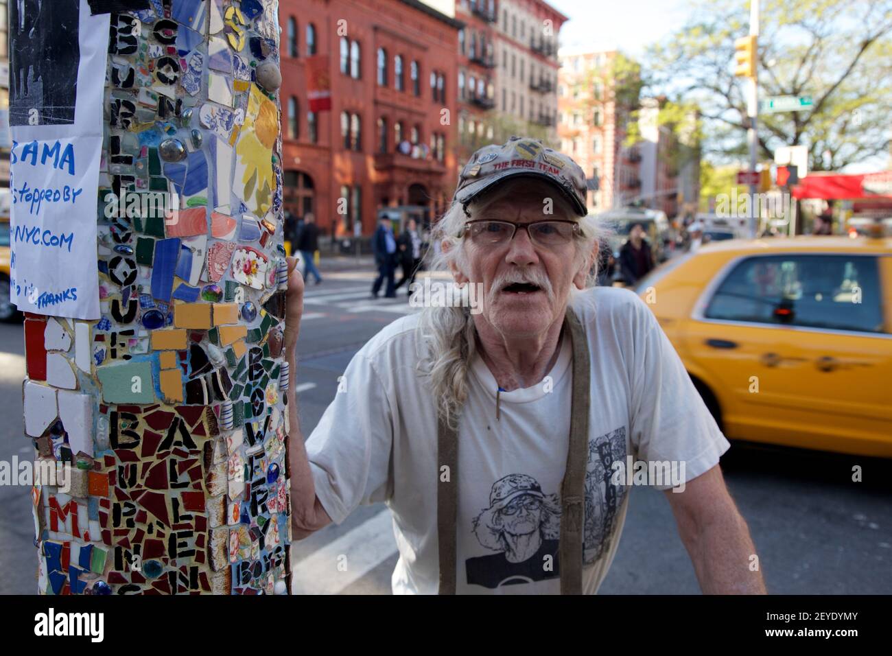 Artist Jim Powers, known as "The Mosaic Man", spotted on St Marks ...
