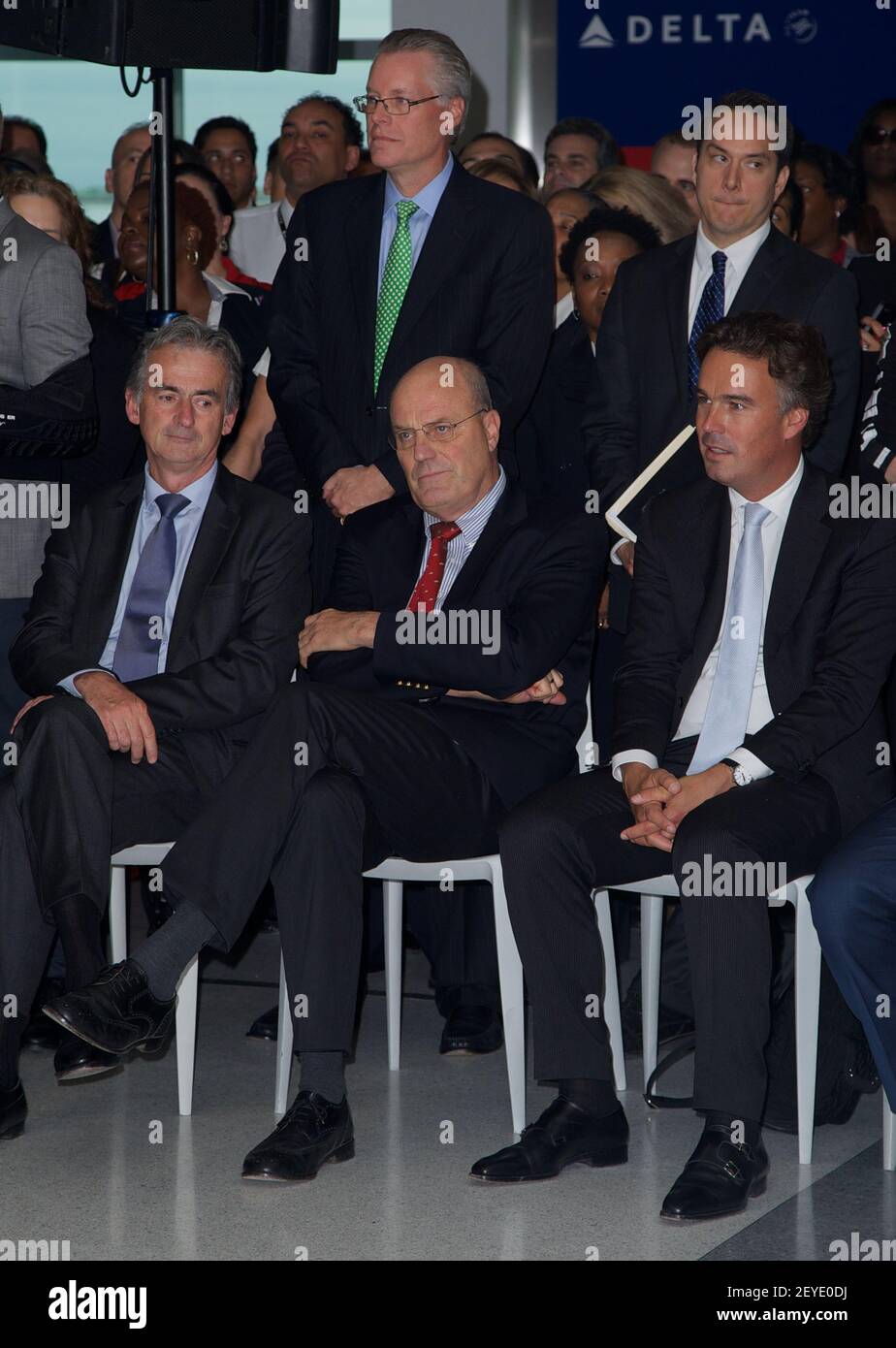 Ed Sebastian and Peter Hartman attend Delta Air Lines grand opening of ...