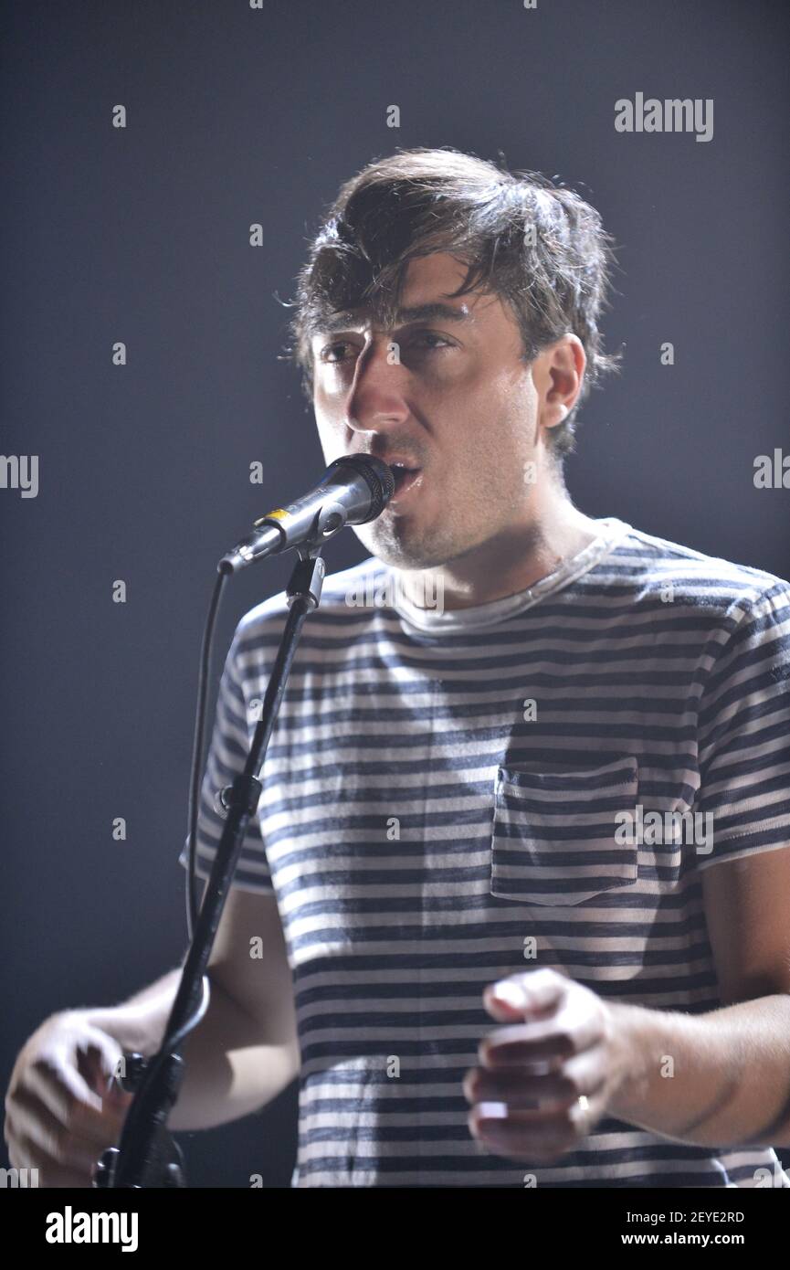 Vocals and keyboards Ed Droste of Grizzly Bear performs at Fillmore ...