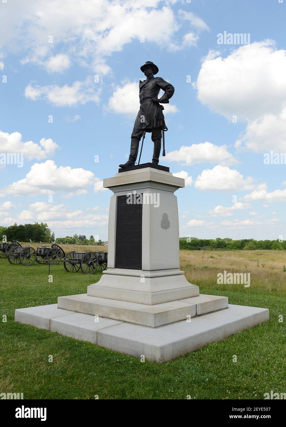 The Brig. Gen. Alexander Webb monument stands opposite the Angle on ...