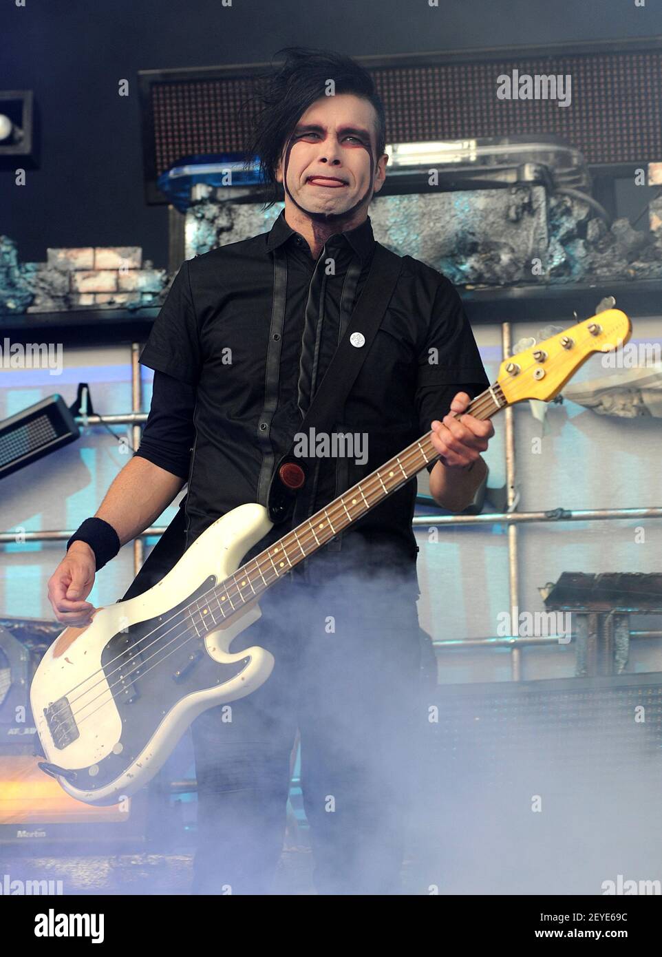 23 June 2013 - Pittsburgh, PA - Bassist FRED SABLAN of the band MARILYN ...