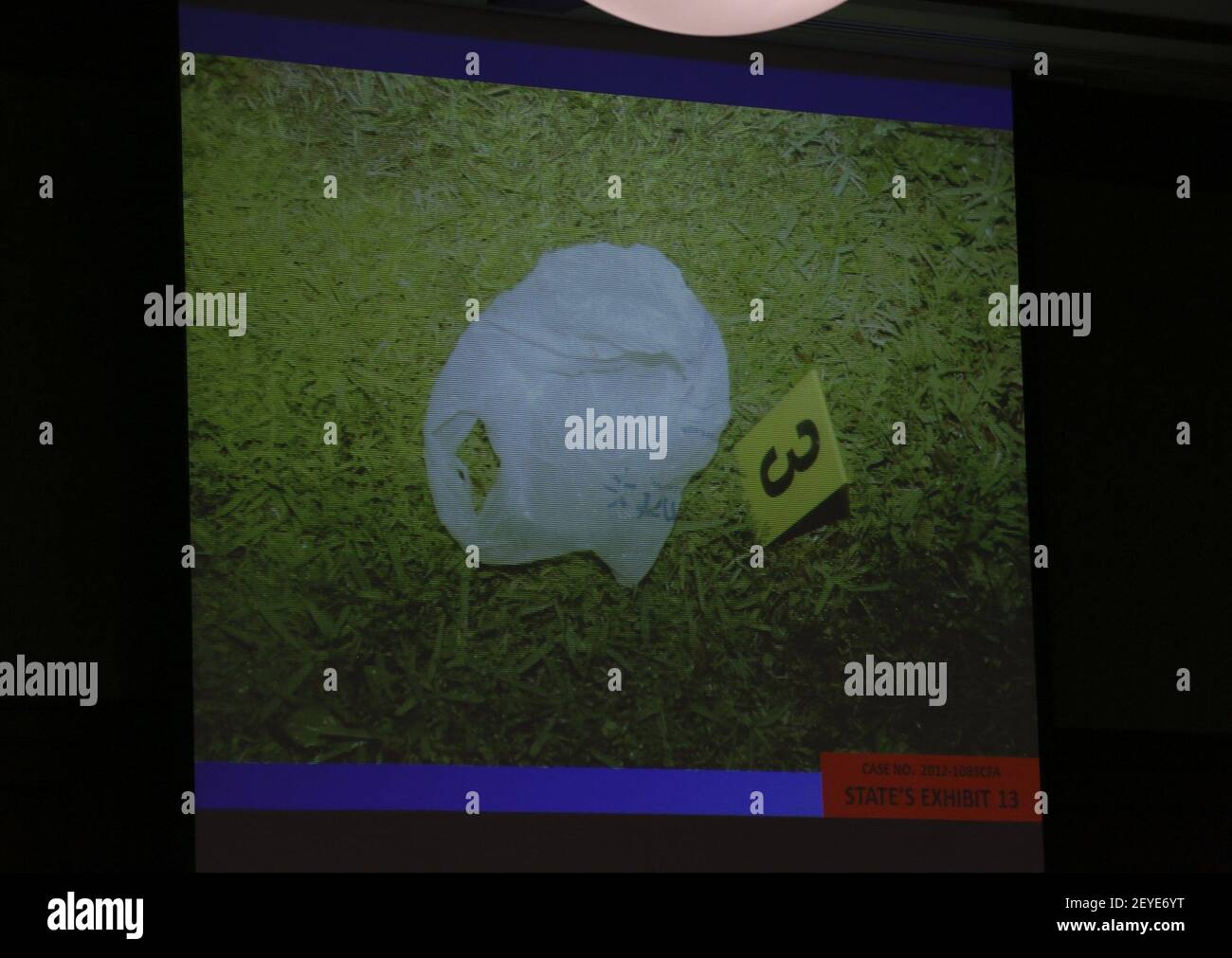 Images from the crime scene of where Trayvon Martin died are introduced ...