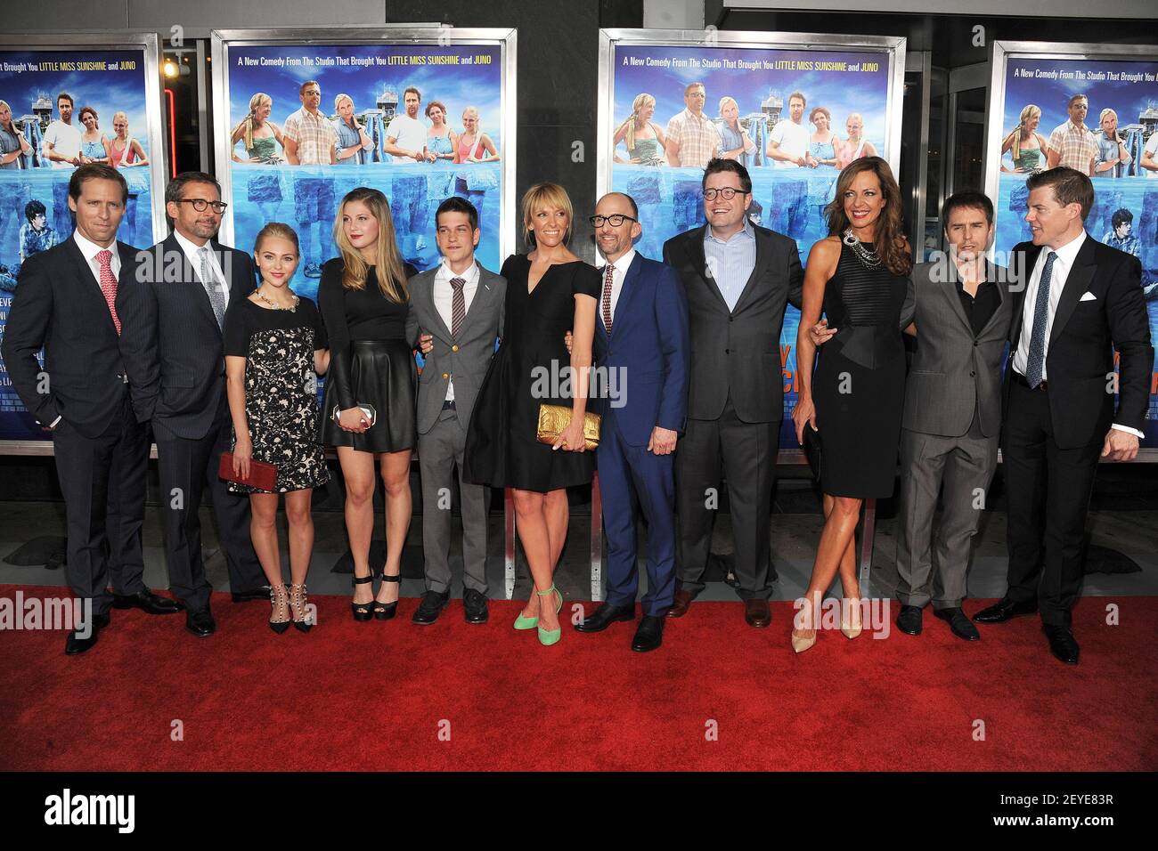 (L-R) Nat Faxon, Steve Carell, AnnaSophia Robb, Zoe Levin, Liam James ...