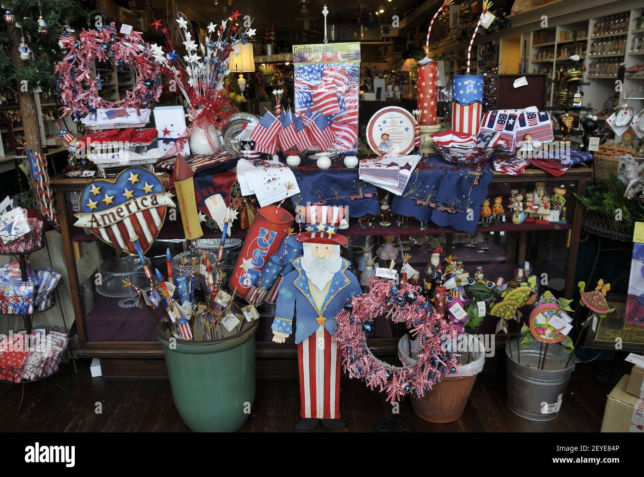 Fourth of July themed items are displayed at the Holiday Haus in ...