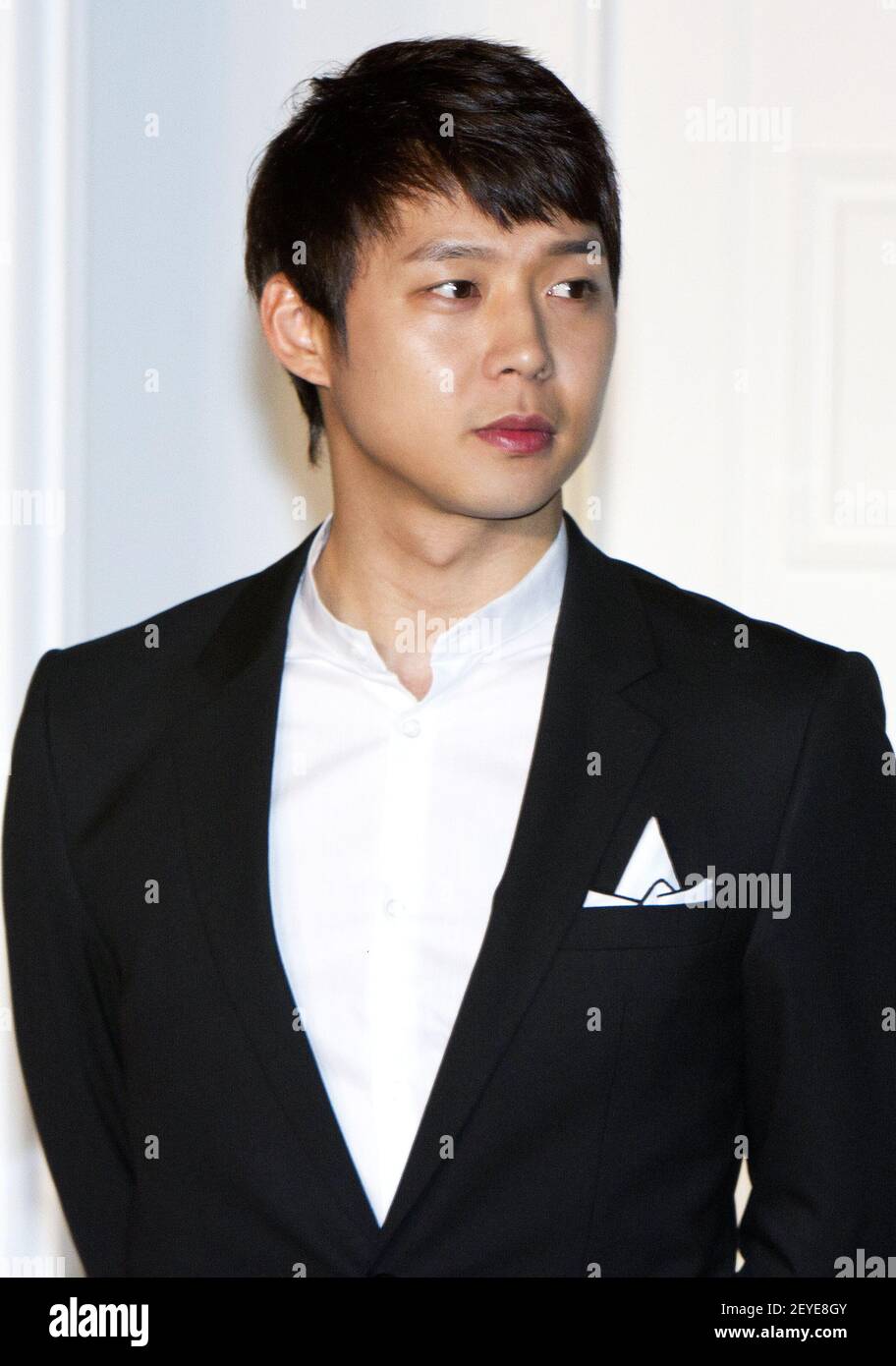 South Korean Park Yoo-Chun, member of K-Pop boys band JYJ, attend a opening ceremony during the ...