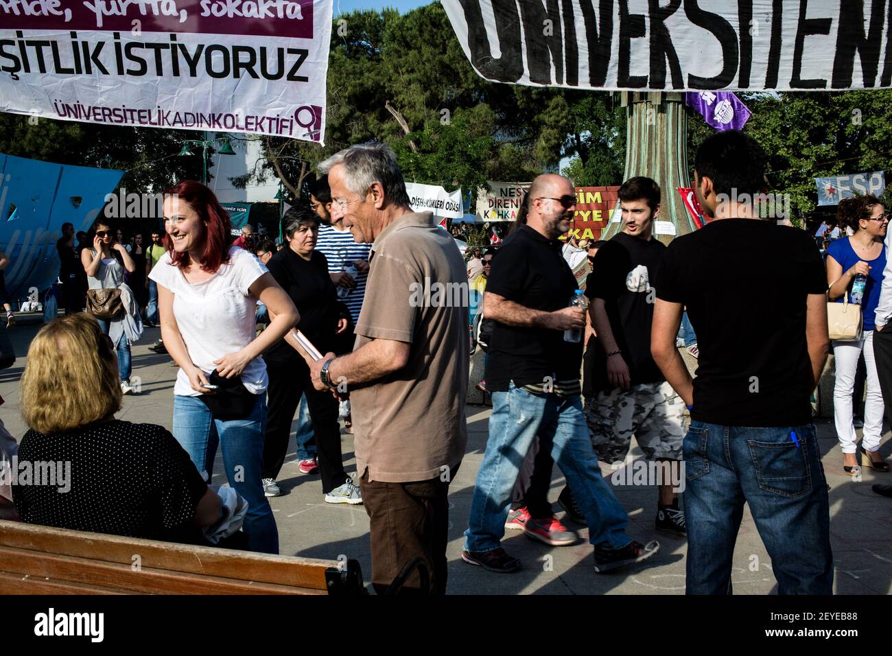 Inside and around Gezi park where the current turkisk protest movement ...