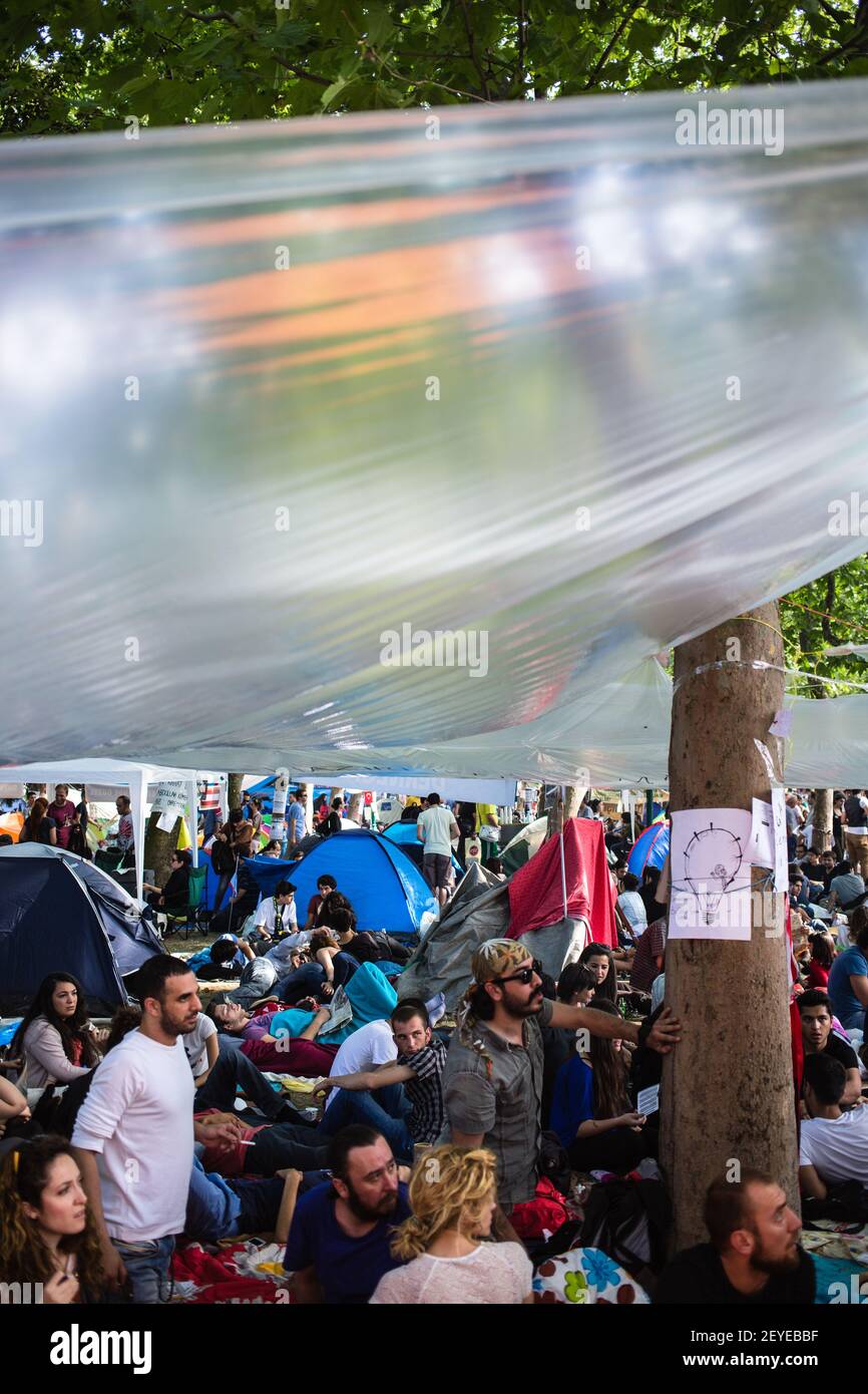 Inside and around Gezi park where the current turkisk protest movement ...