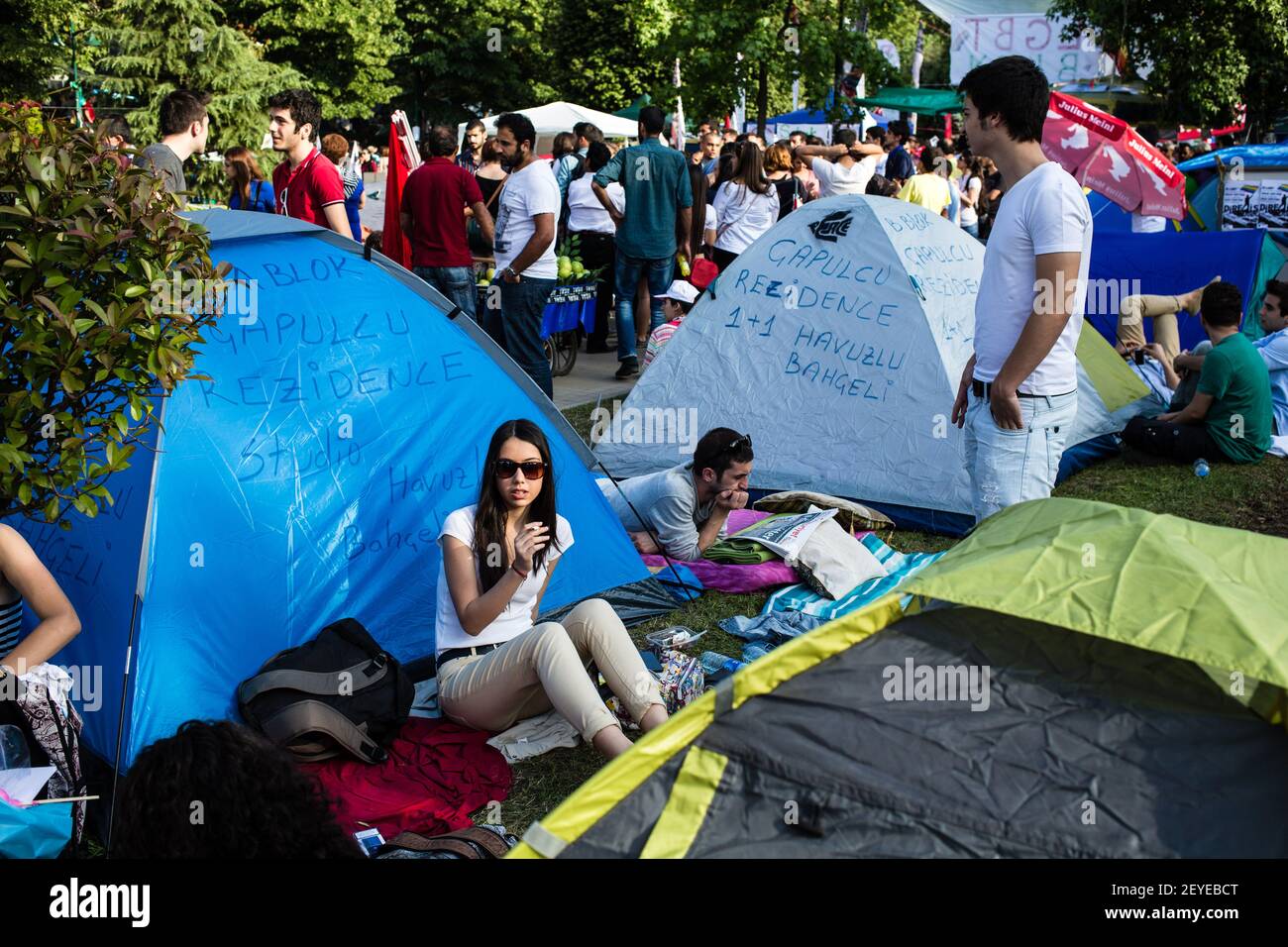 Inside and around Gezi park where the current turkisk protest movement ...