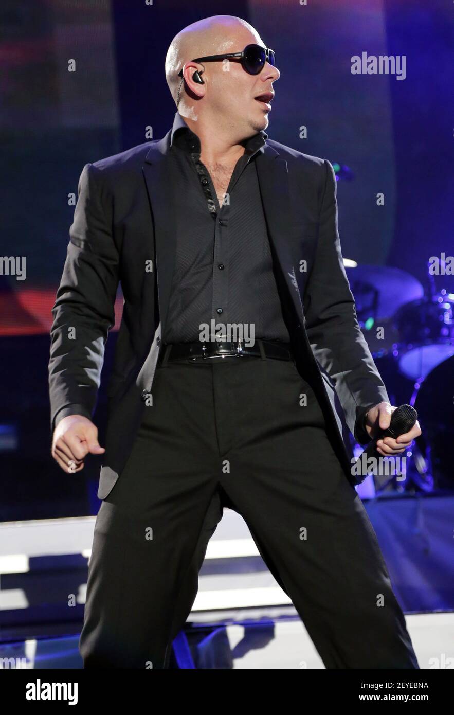 Pitbull performs live at the iHeartRadio Ultimate Pool Party Presented ...