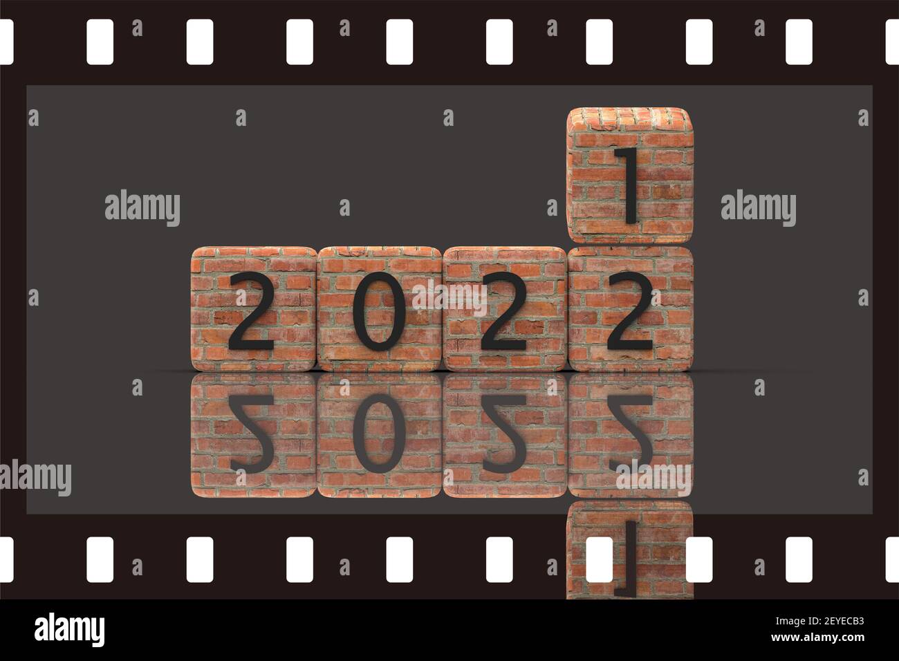 The 3d rendering of dice and changes the year 2021 to 2022 Stock Photo ...