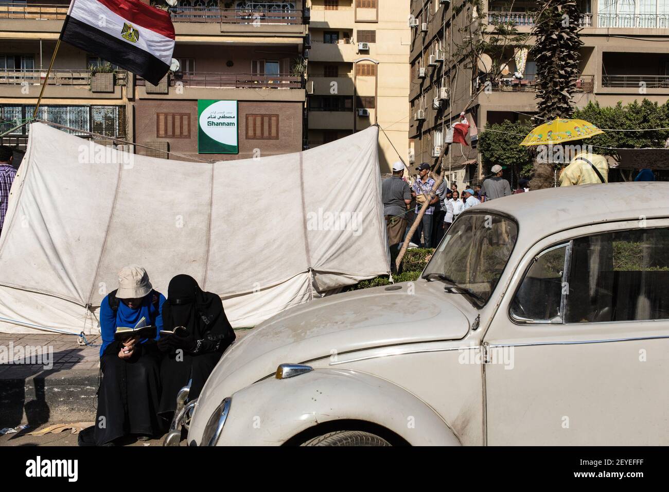 Pro Morsis' rally in Nasr City, Cairo, July 05, 2013. (Photo by Raphael ...