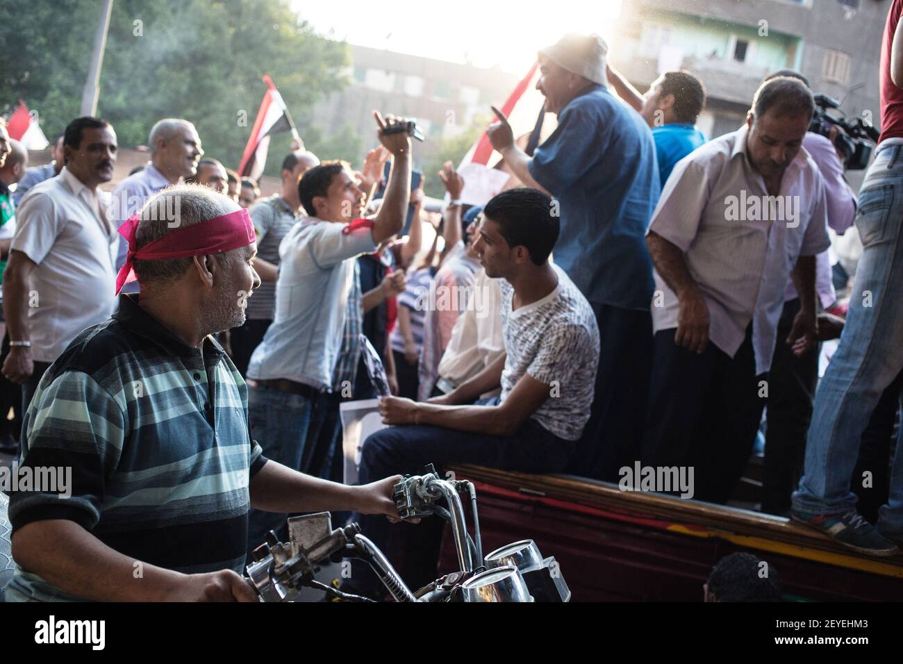 Anti Morsis' walk around Tahrir, Cairo, Egypt, on July 07, 2013. (Photo ...