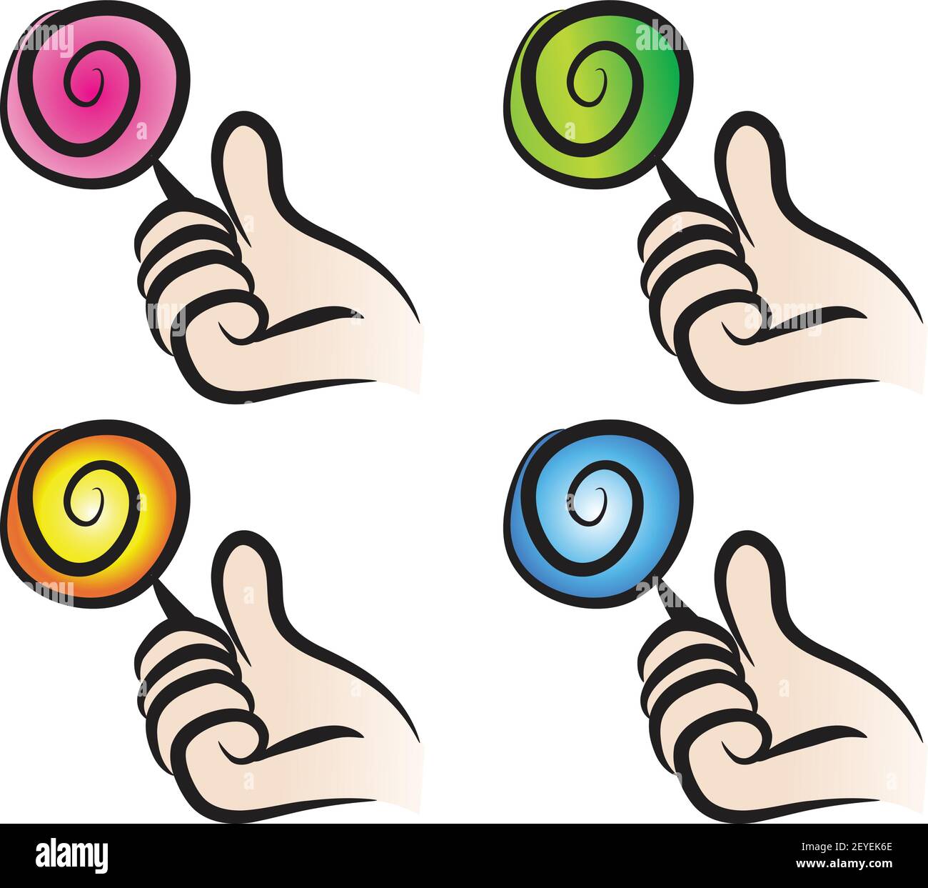 vector hands hold Lollipop set Stock Vector Image & Art - Alamy