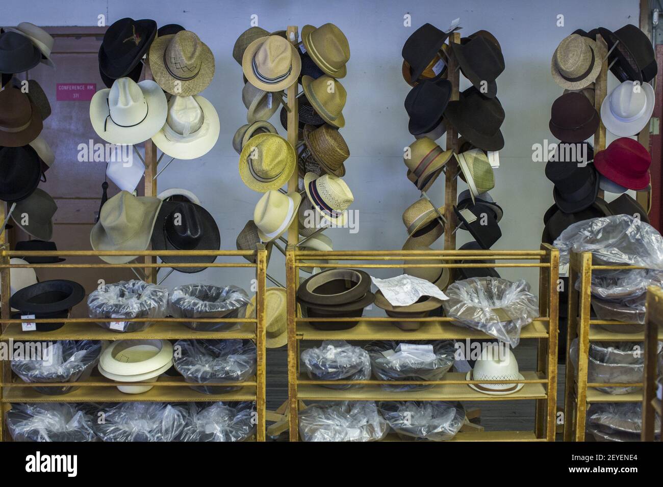 Hat production at the Bollman Hat Company factory on June 28, 2013 in ...