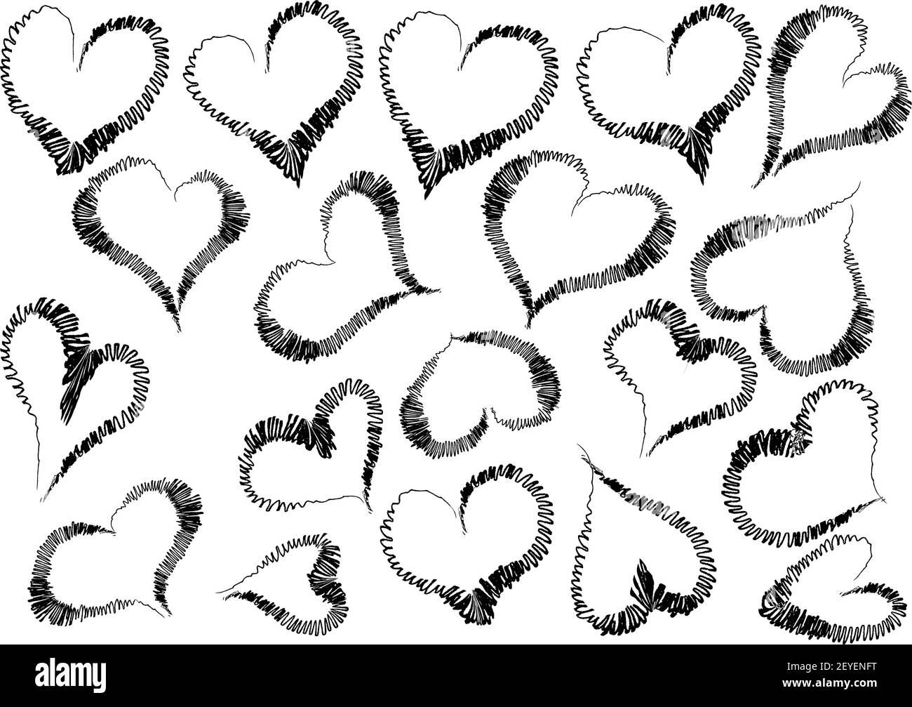 vector heart shape design set background Stock Vector Image & Art - Alamy
