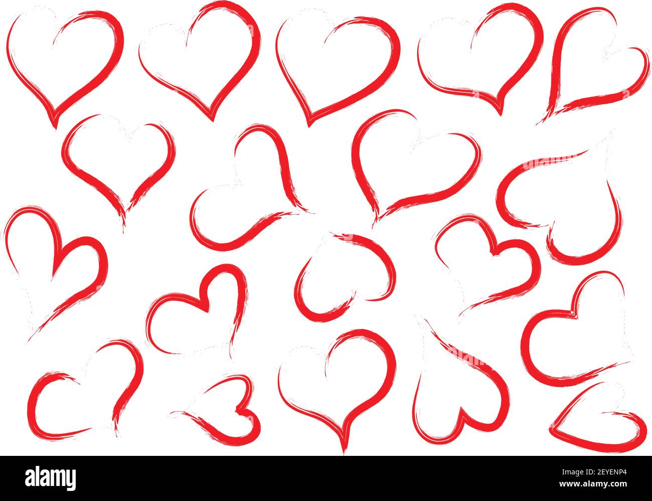 vector heart shape design set background Stock Vector Image & Art - Alamy