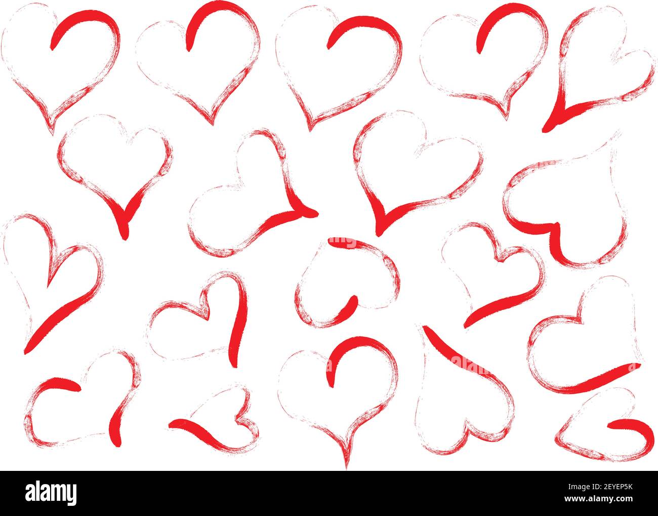 vector heart shape design set background Stock Vector Image & Art - Alamy