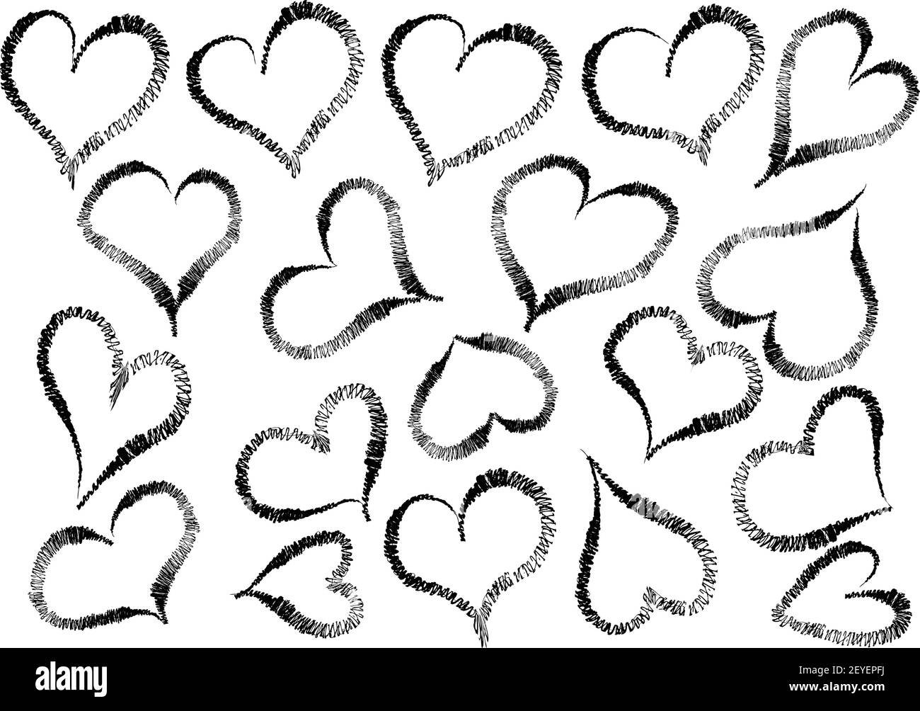 vector heart shape design set background Stock Vector Image & Art - Alamy