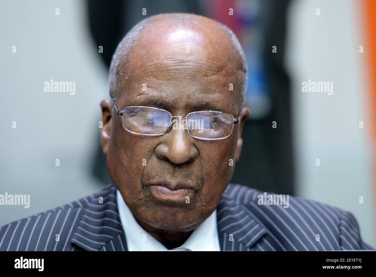 South African political activist Andrew Mlangeni attends a meeting of ...