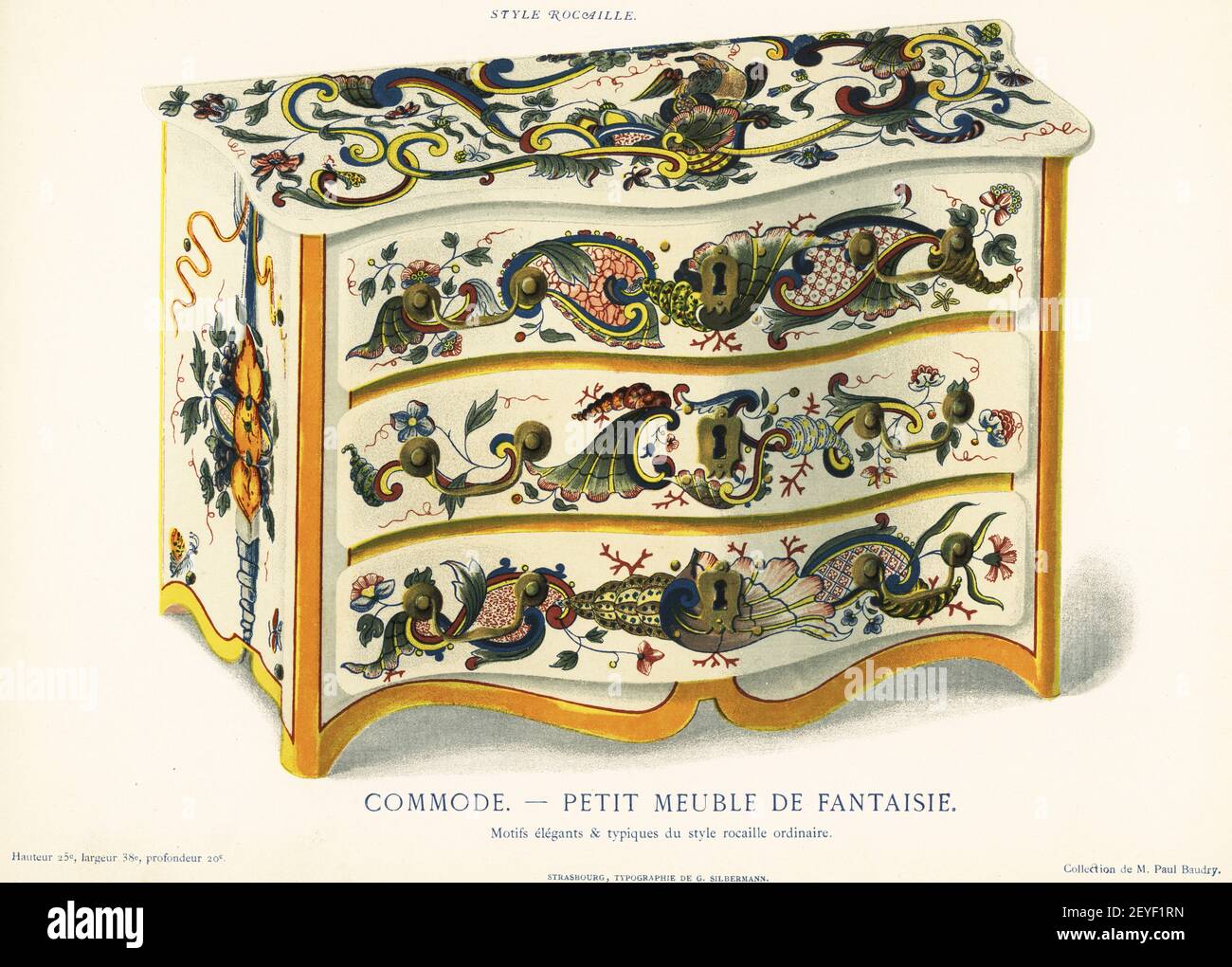 Motifs elegants et typiques du style rocaille hi-res stock photography ...