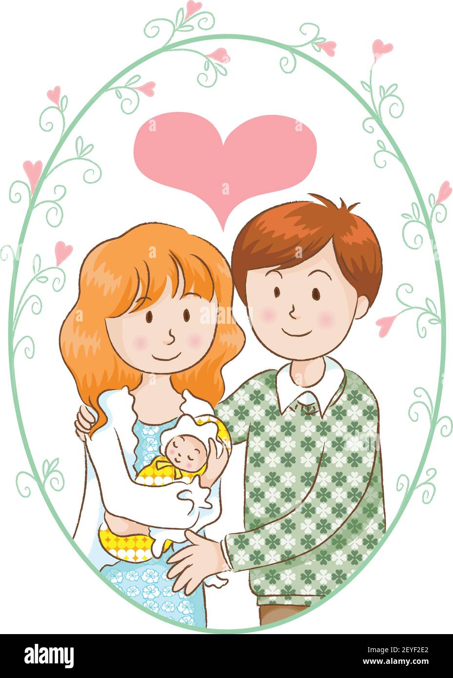 Parents and newborn Stock Vector Images - Alamy