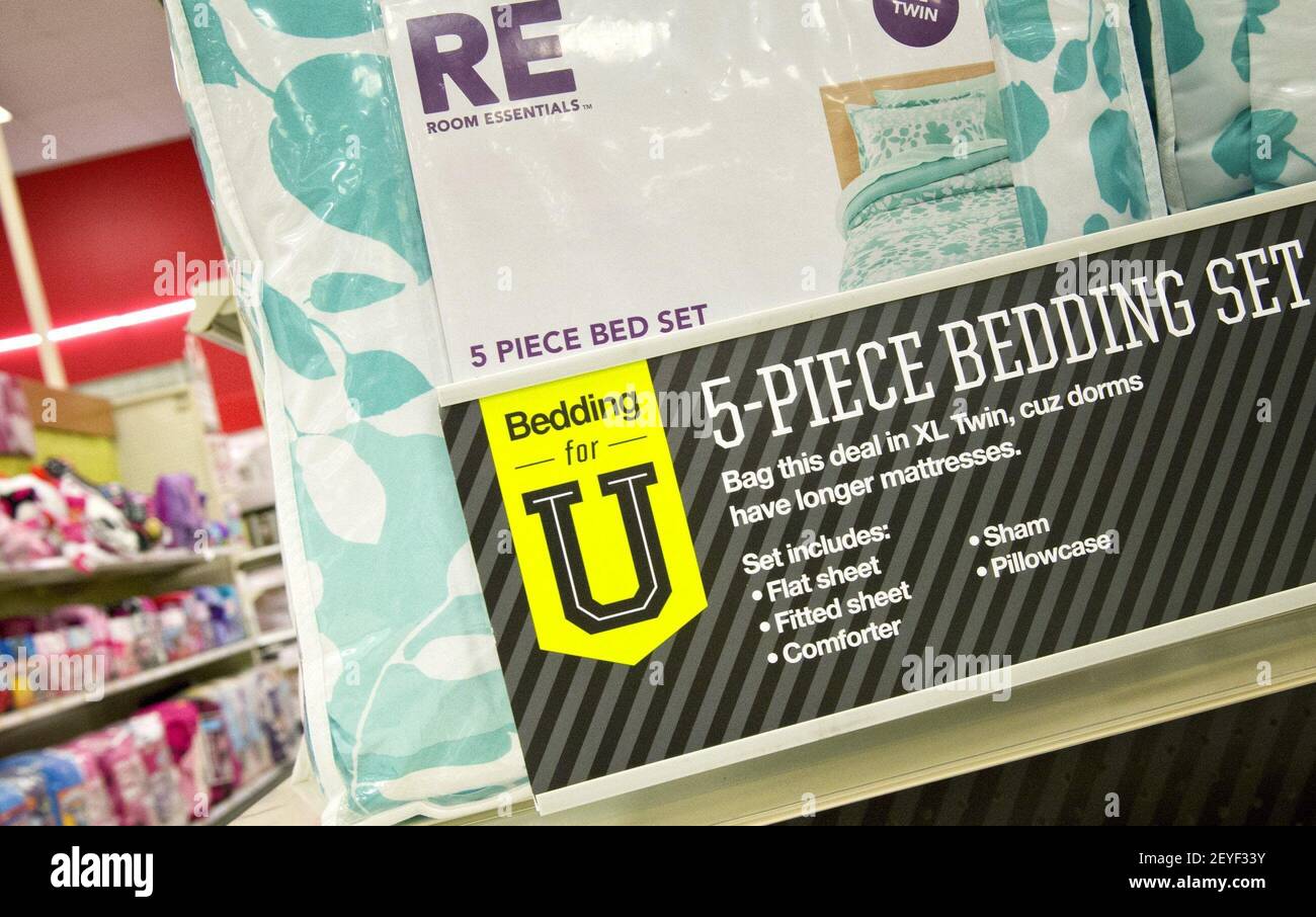 College-oriented merchandise line the aisles at the Target store on ...