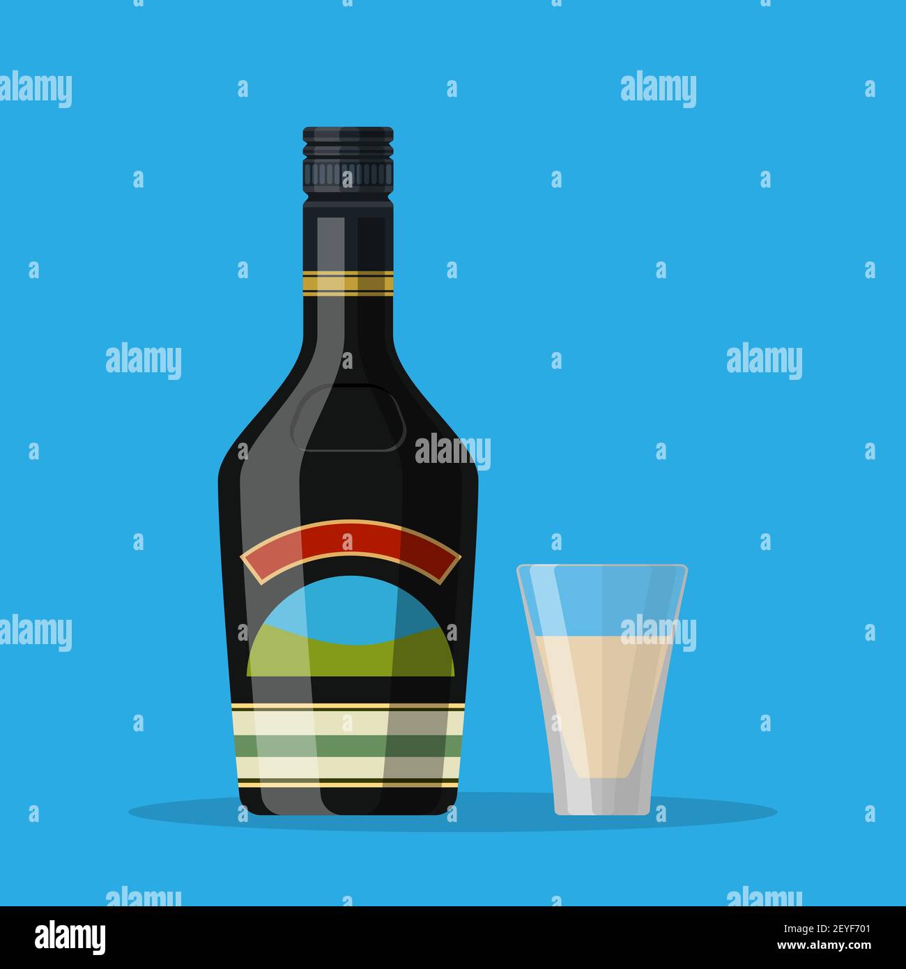 Ice cream glass bottle Stock Vector Images - Alamy
