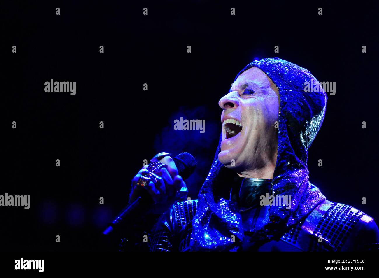 Brazilian singer Ney Matogrosso performing in a Arte Serrinha Festival ...