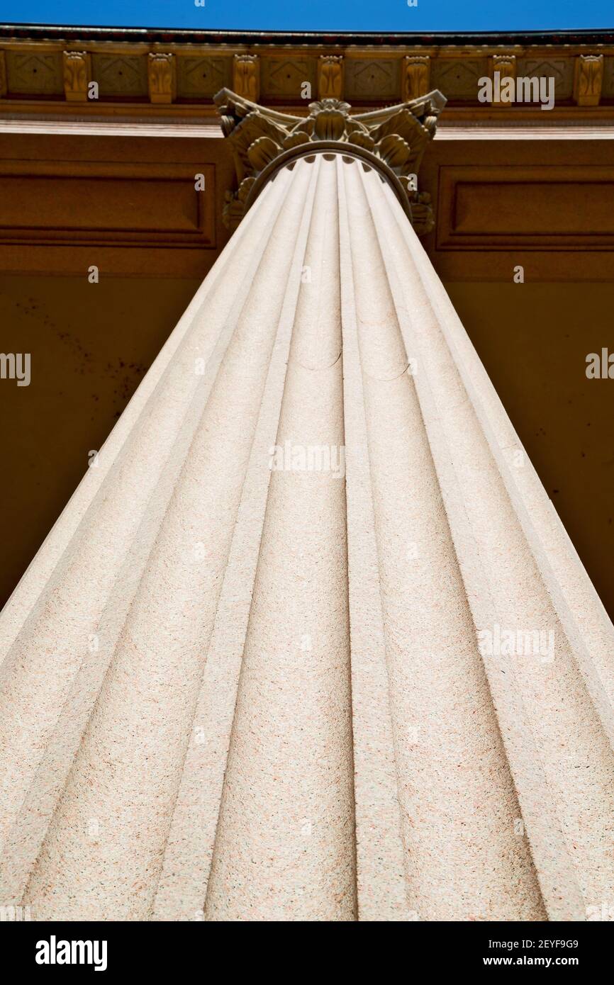 Abstract old column in and marble brick Stock Photo - Alamy