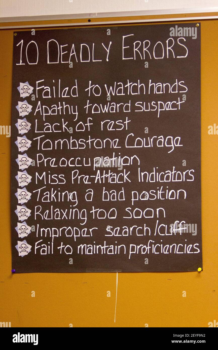 A list of "10 Deadly Errors," posted in the classroom, is a reminder of the subtle dangers of ...