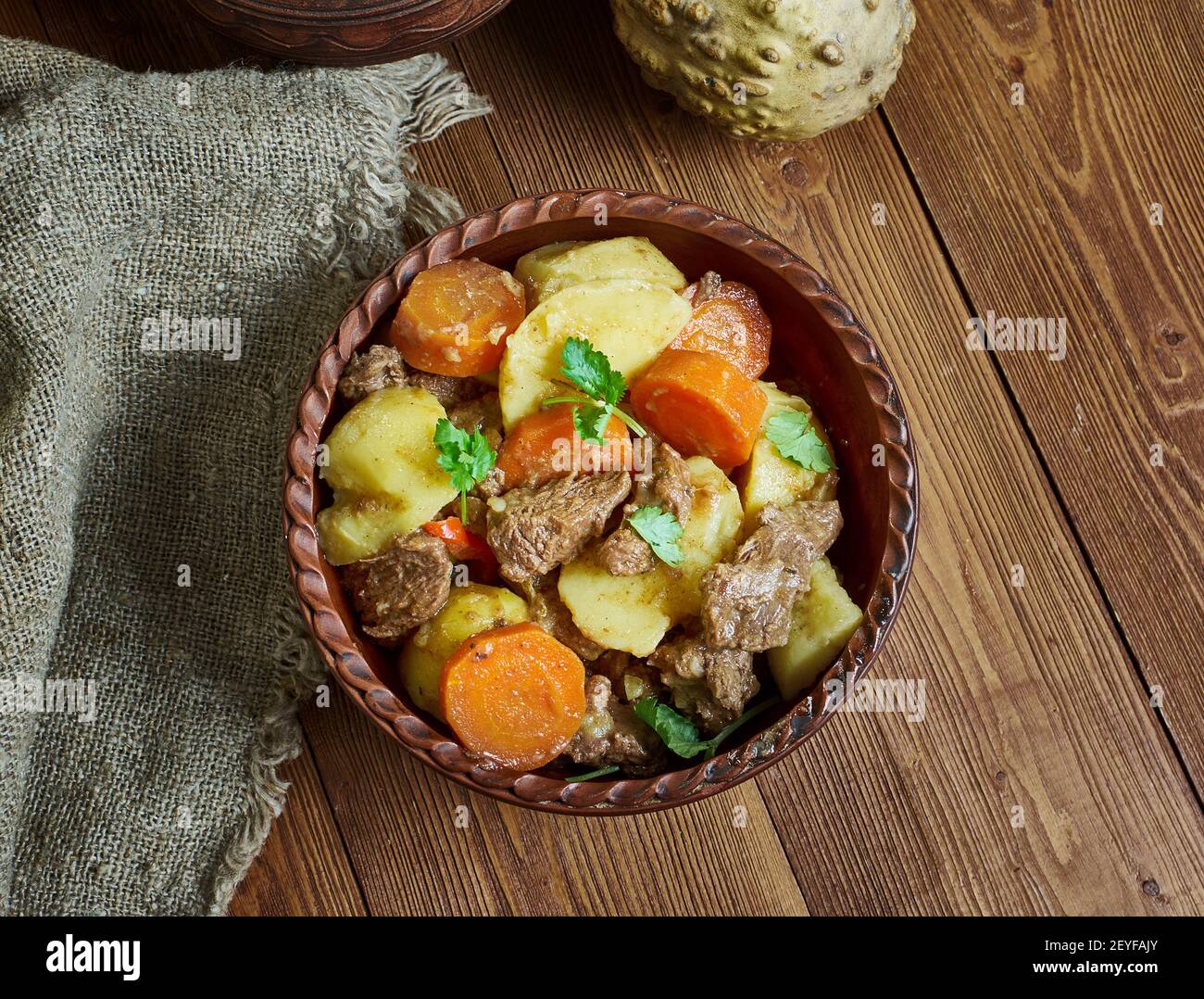 Bavarian Hunter's Beef Stew, accented with potatoes and vegetables ...