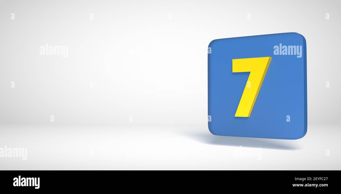 Yellow number 7 hi-res stock photography and images - Alamy