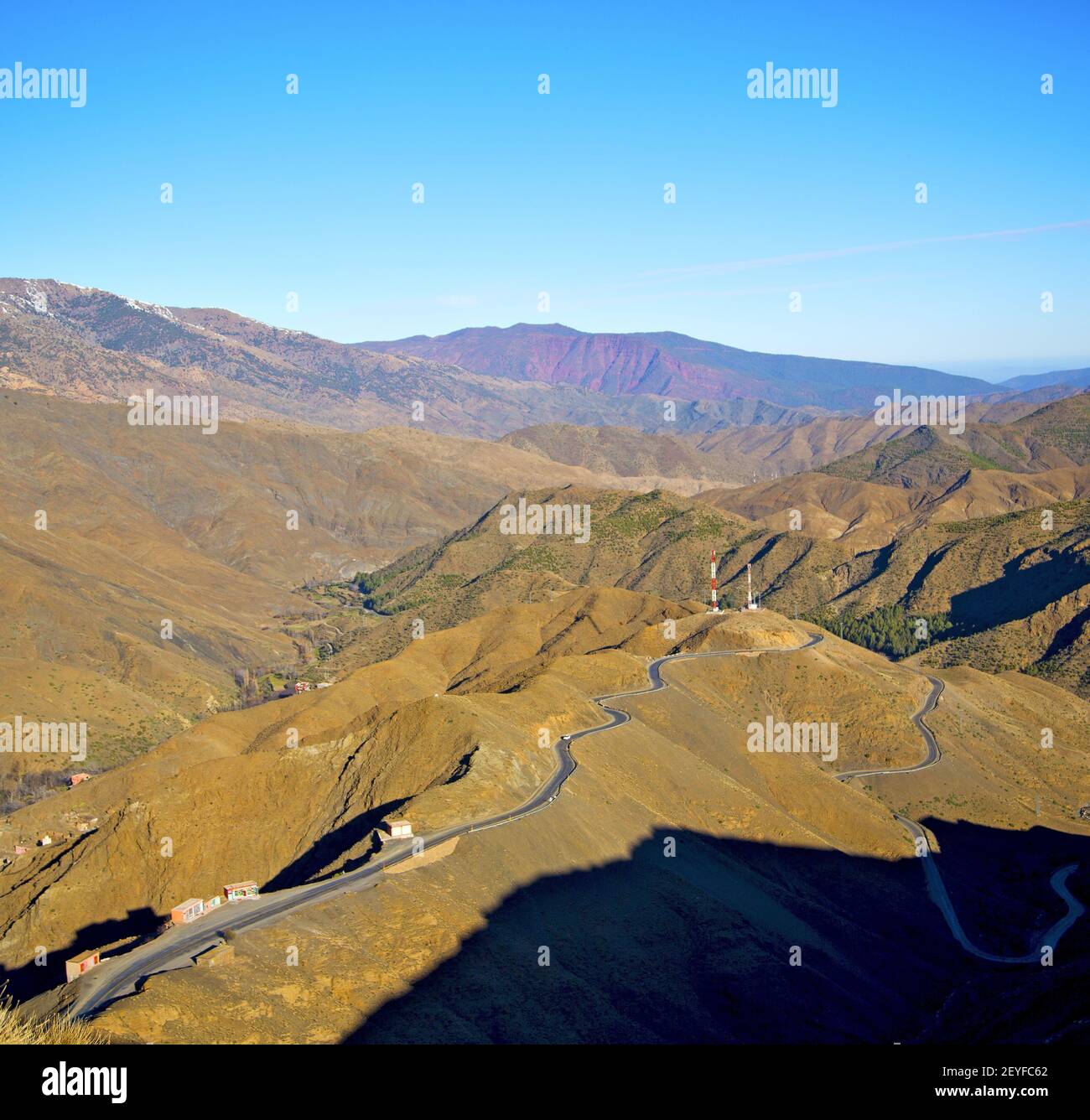 In ground africa morocco the bush dry atlas mountain Stock Photo - Alamy