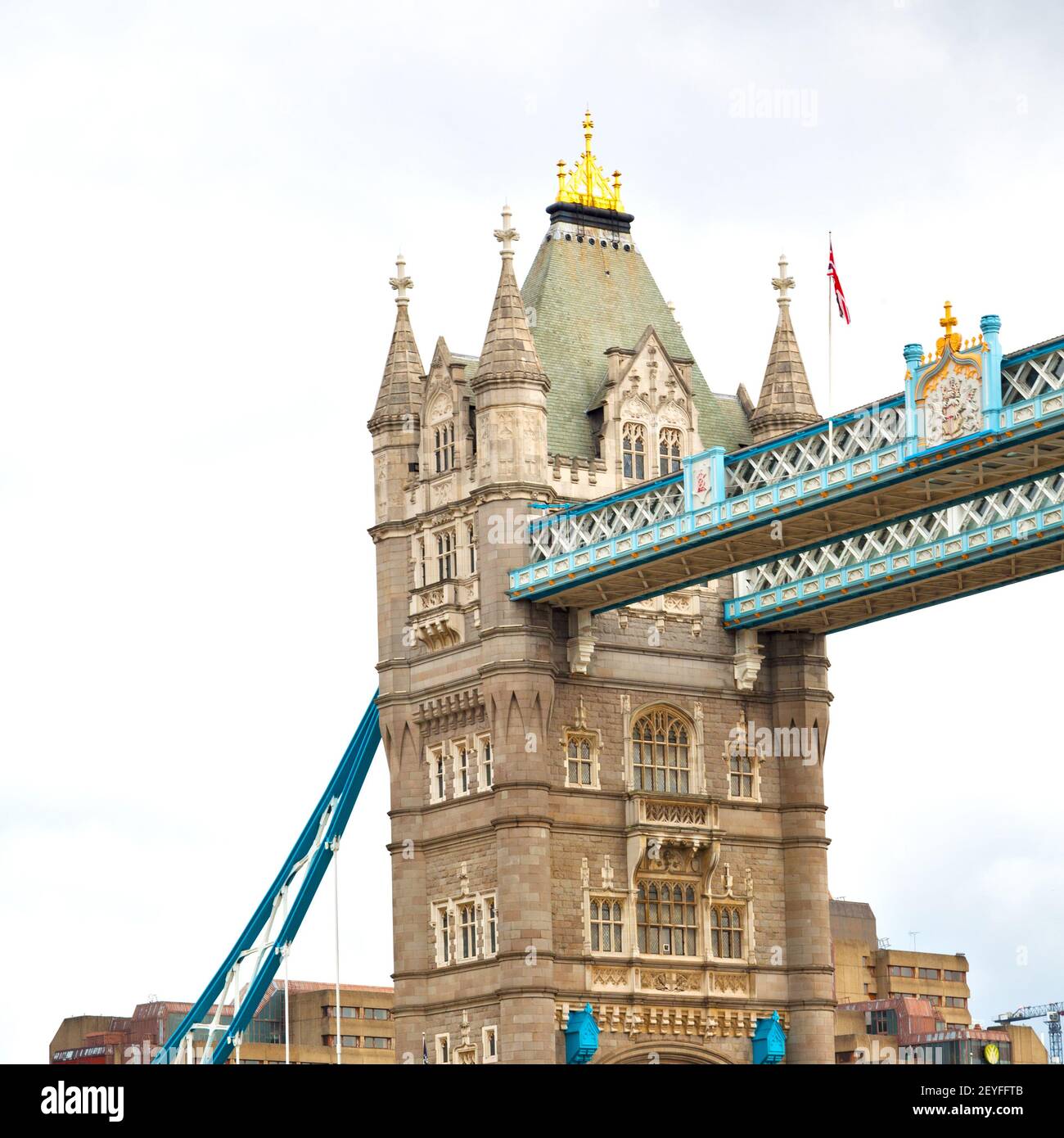 London tower in england old bridge and the cloudy sky Stock Photo - Alamy