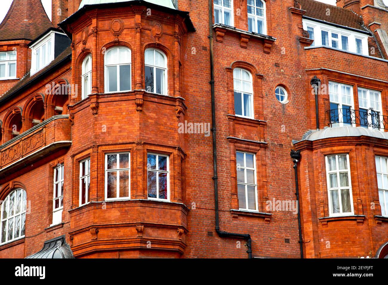 Window in europe london old brick wall historical Stock Photo - Alamy