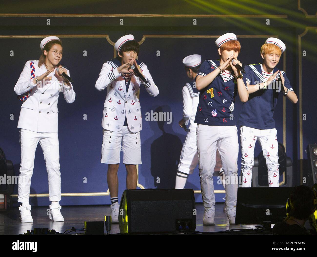 8 August 2013 - Seoul, South Korea : South Korean K-Pop boys band B1A4 ...