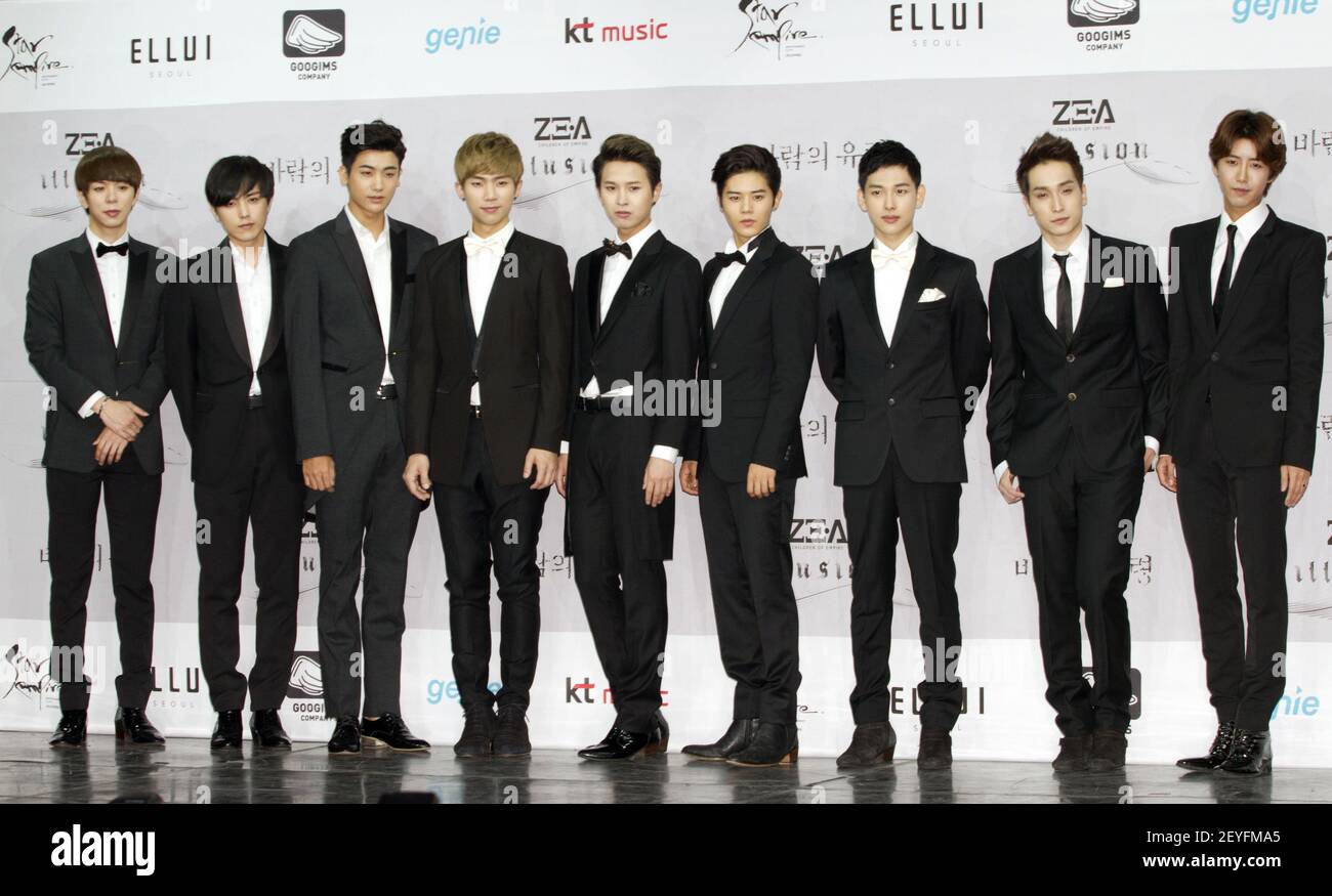 8 August 2013 - Seoul, South Korea : South Korean K-Pop boys band ZE:A ...