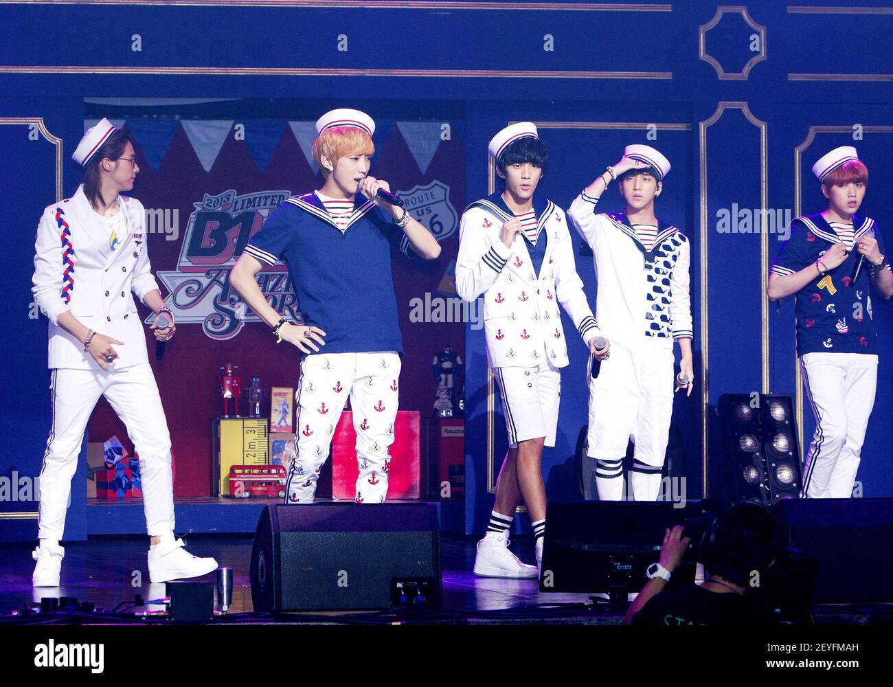 8 August 2013 - Seoul, South Korea : South Korean K-Pop boys band B1A4 ...