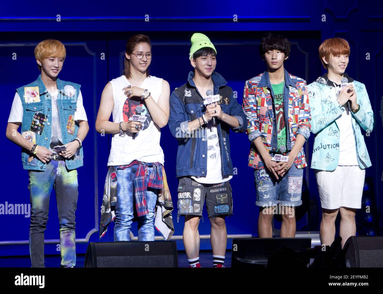 8 August 2013 - Seoul, South Korea : South Korean K-Pop boys band B1A4 ...