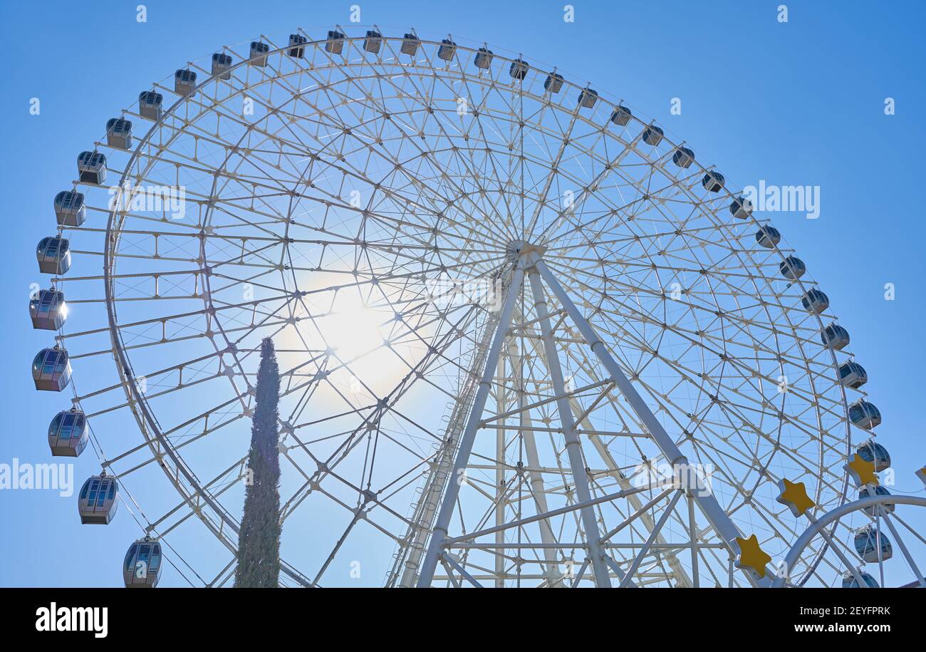 Ferris wheel in entertainment center Stock Photo - Alamy