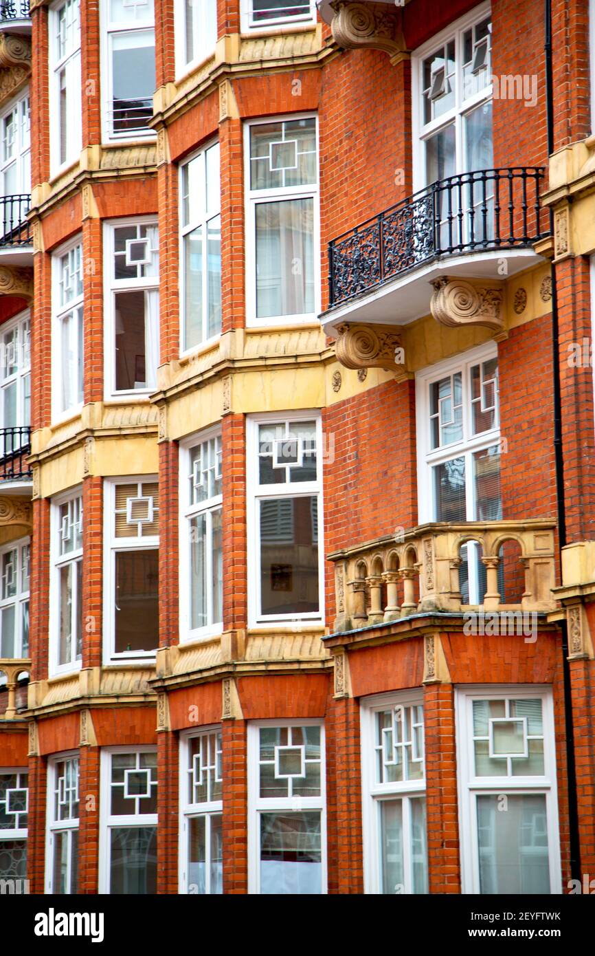 In europe london brick wall and historical window Stock Photo - Alamy