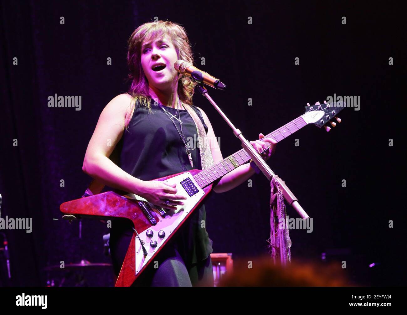 Sera Ryder performs during the opening act for One Republic at Hard ...