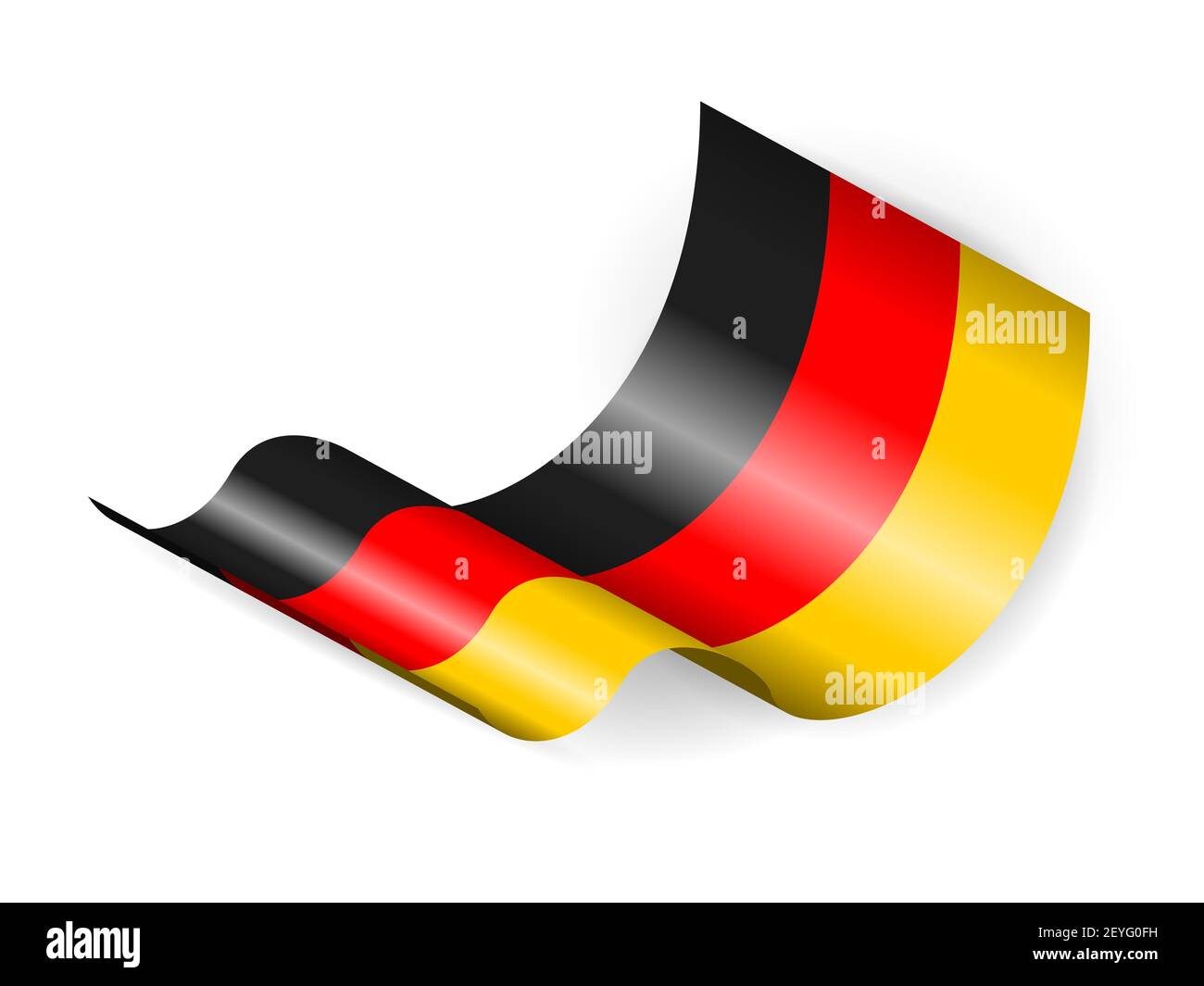 Waving Germany flag on a white background. Vector illustration Stock ...